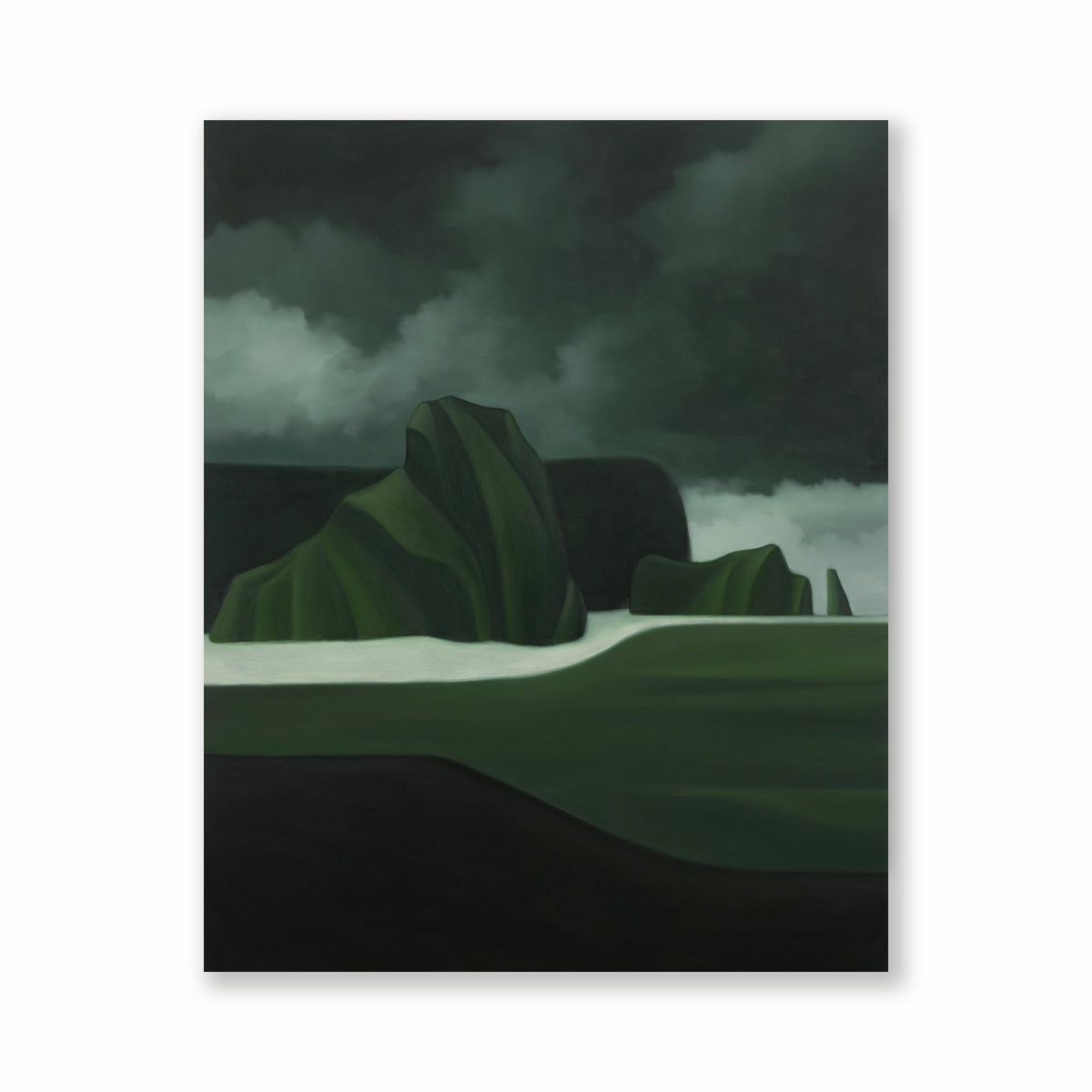 Black sand (Piha) | Painting | by Sean Beldon – The Frame Workshop ...