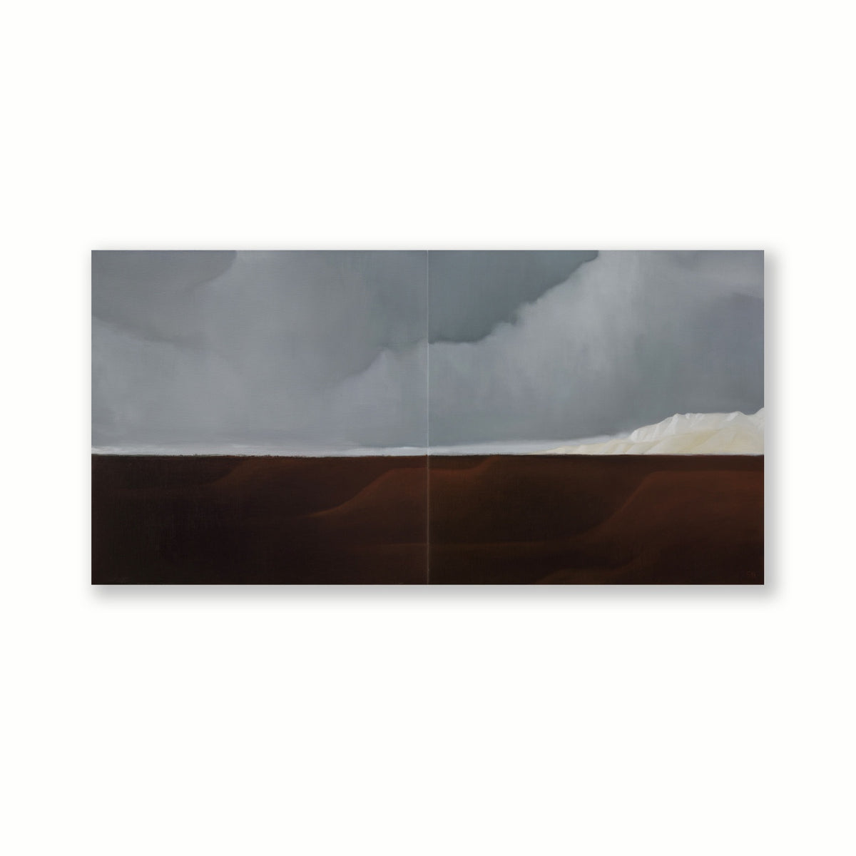 Desert Road (diptych) | Painting | by Sean Beldon – The Frame Workshop ...