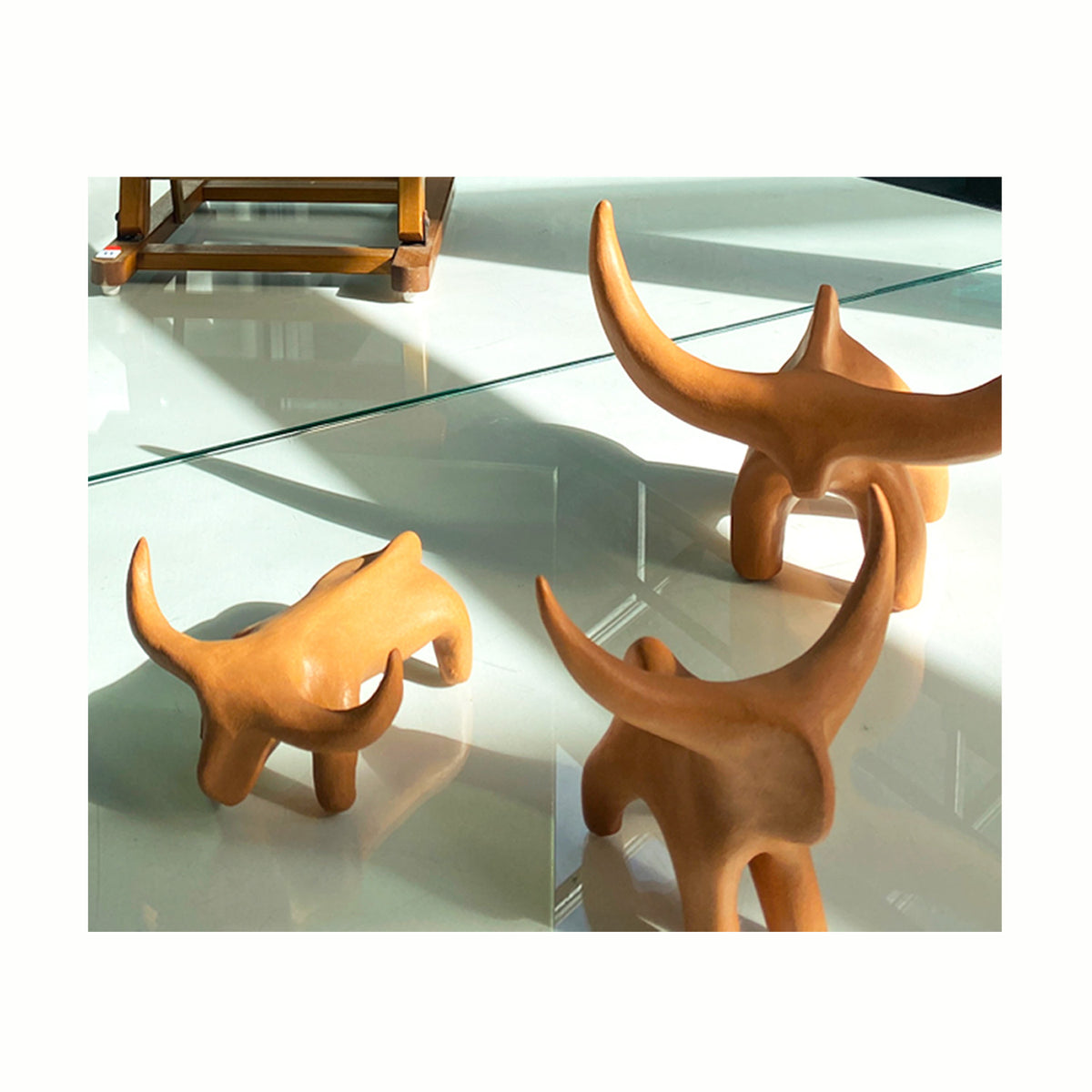 Clay ox (large fired) | Sculpture | by Sean Beldon – The Frame Workshop ...