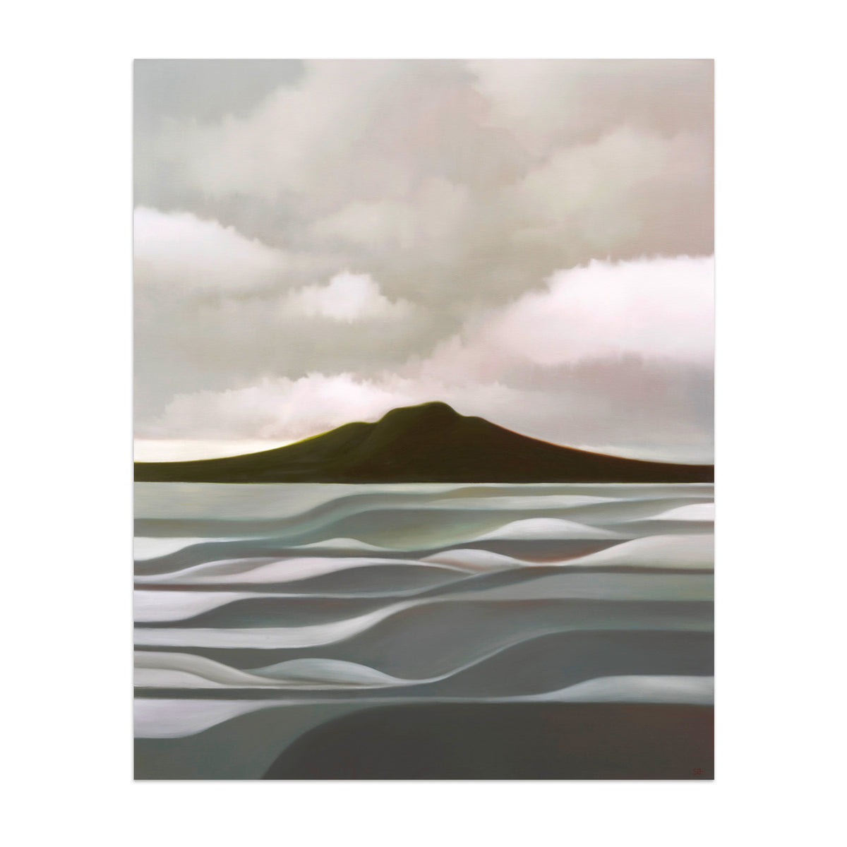 White Horses, Okahu | Painting | by Sean Beldon – The Frame Workshop ...