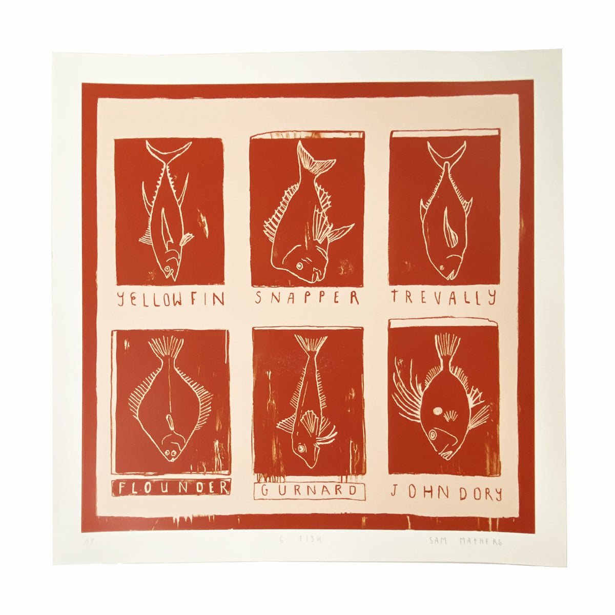 6 Fish Rust | Print | by Sam Mathers – The Frame Workshop & Gallery