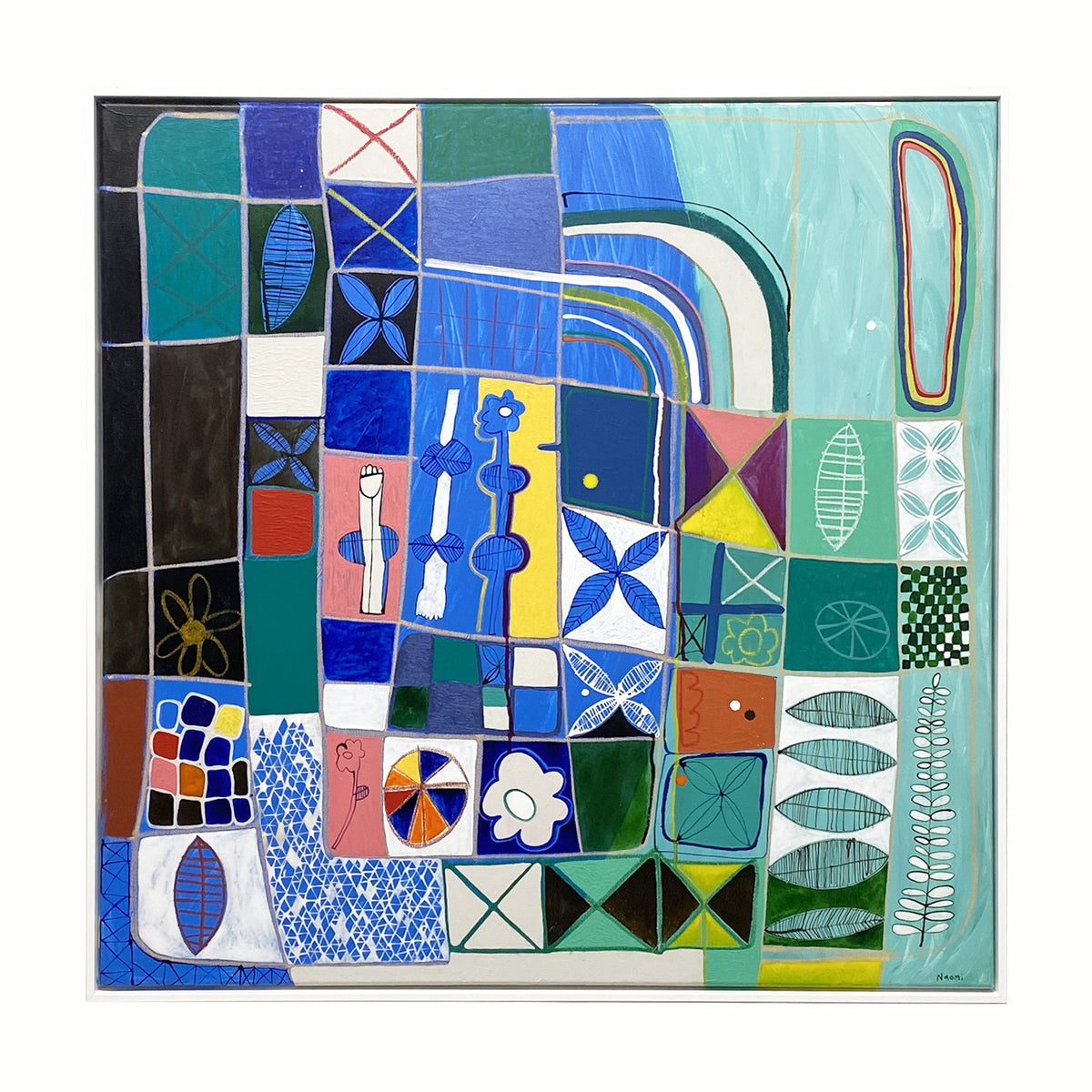 Pacific Patchwork | Painting | by Naomi Faifai – The Frame Workshop ...